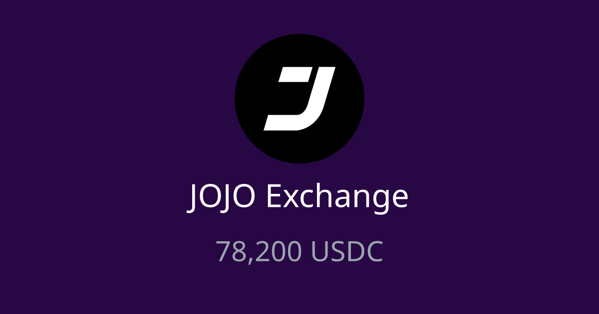 JOJO Exchange Contest - 78,200 USDC